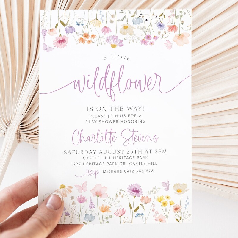Wildflower Baby Shower - Etsy