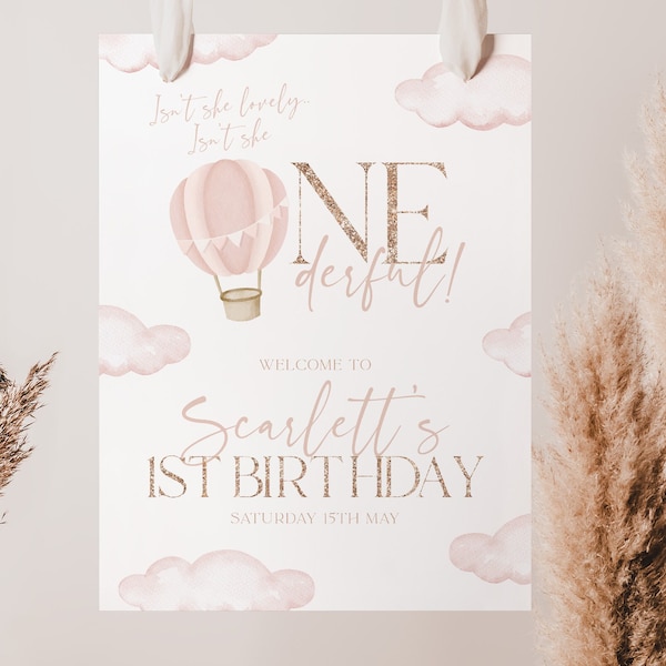 Hot Air Balloon Birthday Board - Etsy