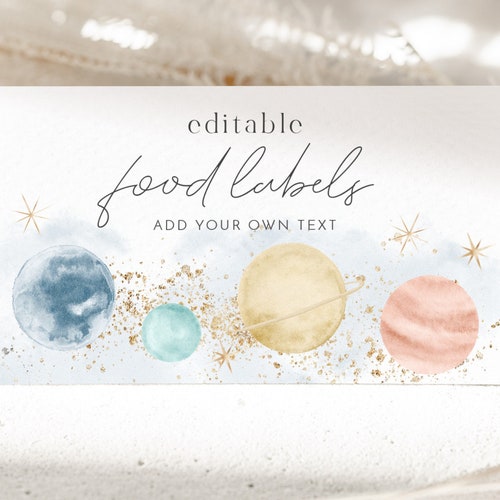 First Trip Around the Sun Food Labels Space Food Label Card - Etsy