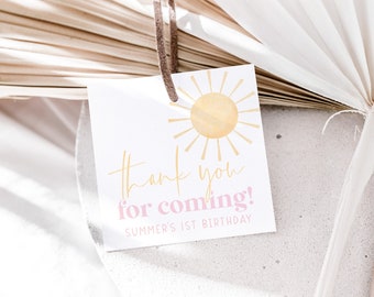 Sunshine Favor Tags, Editable Tags, Printable Favor Tags, Sunshine ...