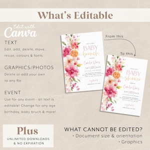 Citrus Baby Shower Games, Orange Baby Games Printable, Bright Flowers ...