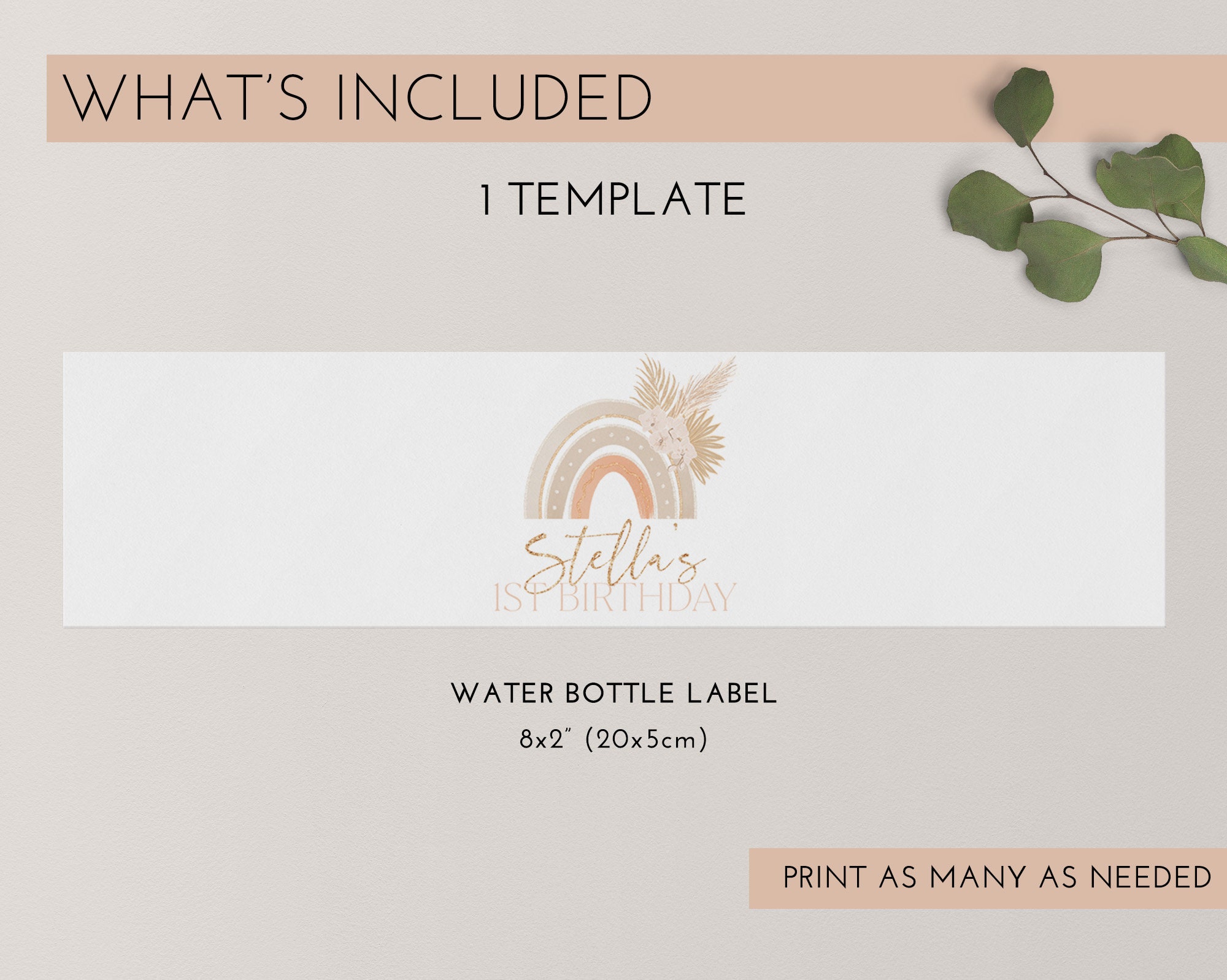 Rainbow Water Bottle Labels Rainbow Water Labels Printable - Etsy