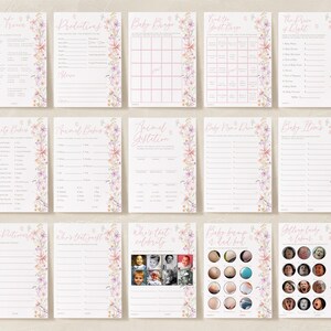 Wildflower Baby Shower Games, Baby in Bloom Games, Floral Baby Shower ...