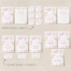 Under the Sea Baby Shower Games Girl, Ocean Animals Baby Games, Baby ...