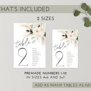 Boho Table Numbers, Bridal Shower Table Numbers, Boho Table Numbers ...