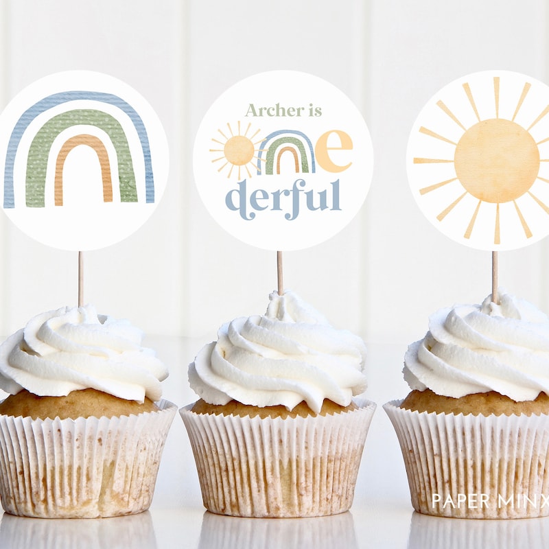 Sun Cupcake Toppers - Etsy