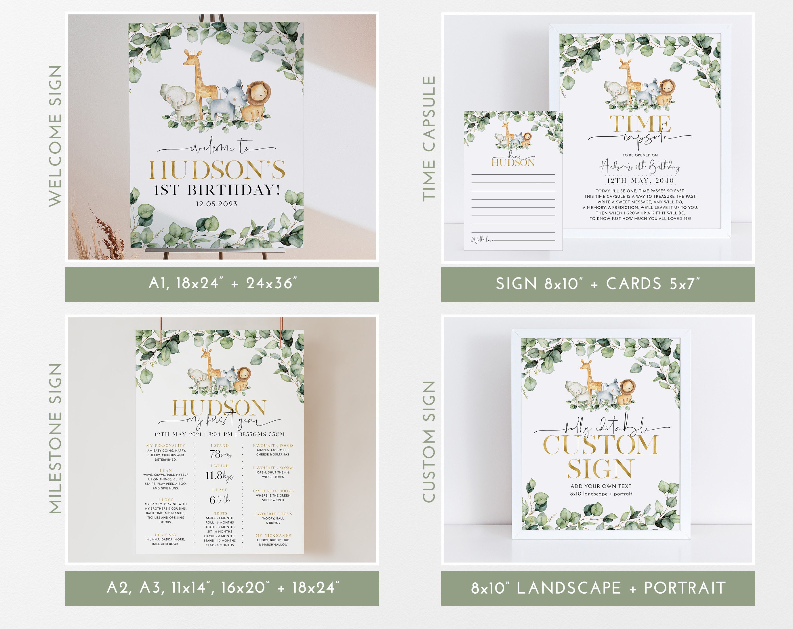 Wild One 1st Birthday Invitation Bundle Printable Wild One | Etsy Australia