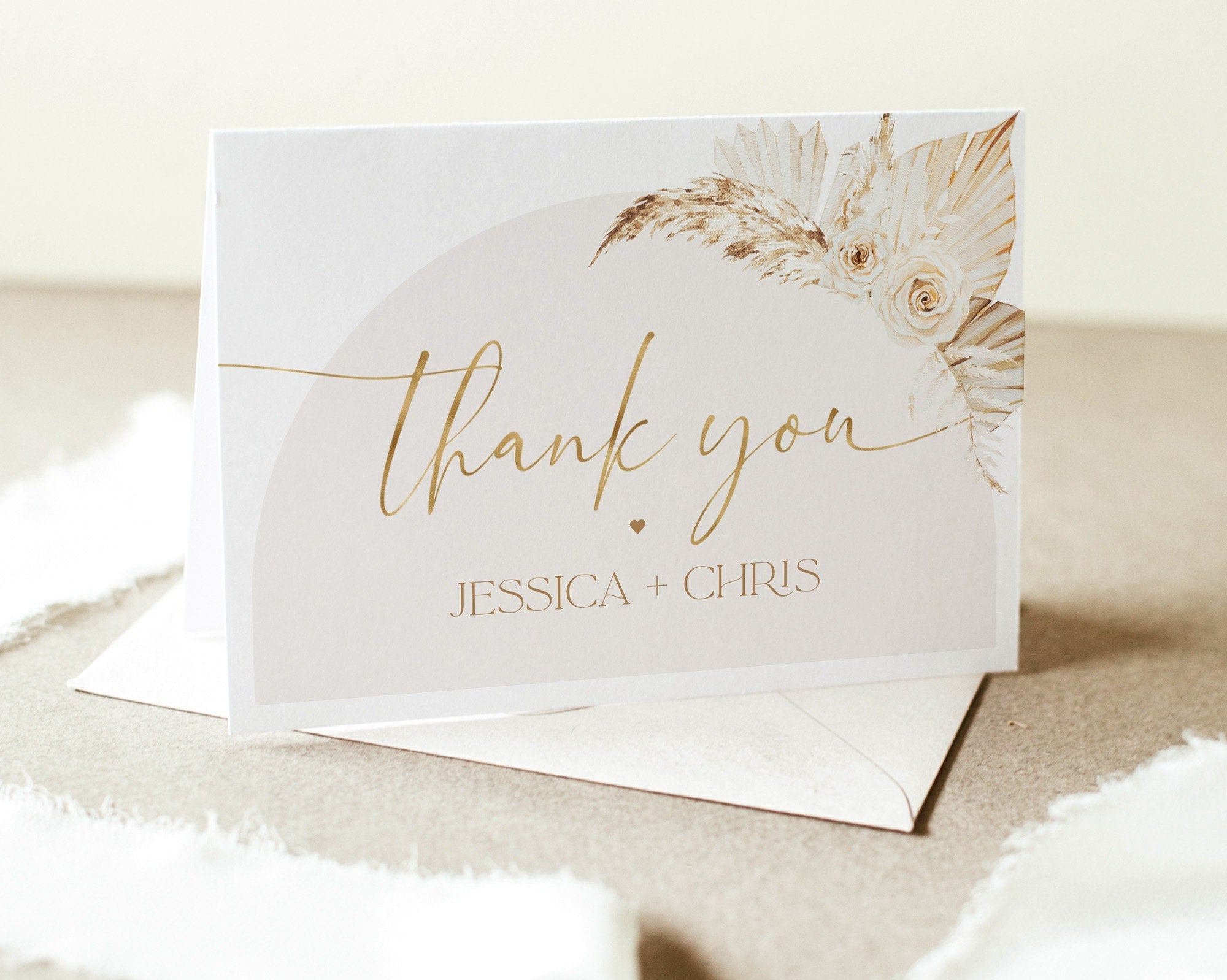 Boho Thank You Cards - Printable Cards