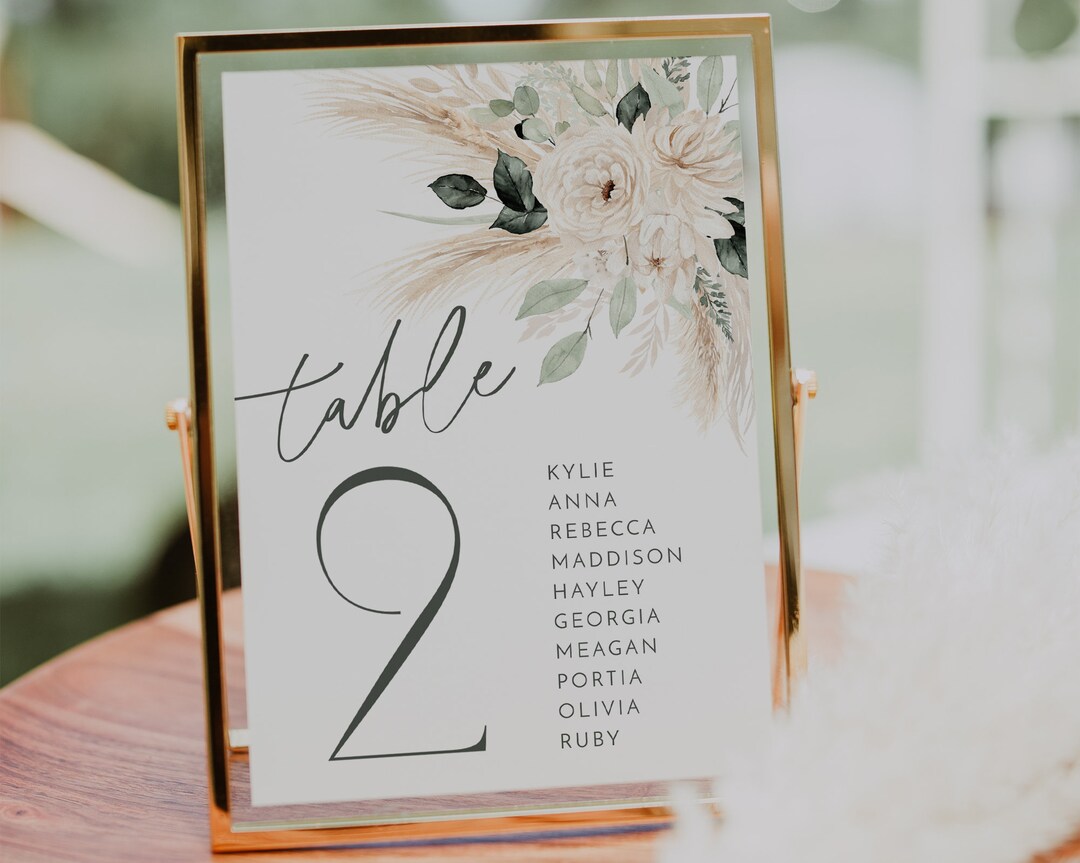 Boho Table Numbers, Bridal Shower Table Numbers, Boho Table Numbers ...