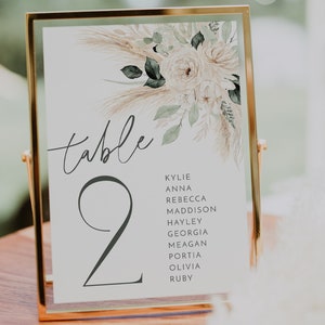 Boho Table Numbers, Bridal Shower Table Numbers, Boho Table Numbers ...