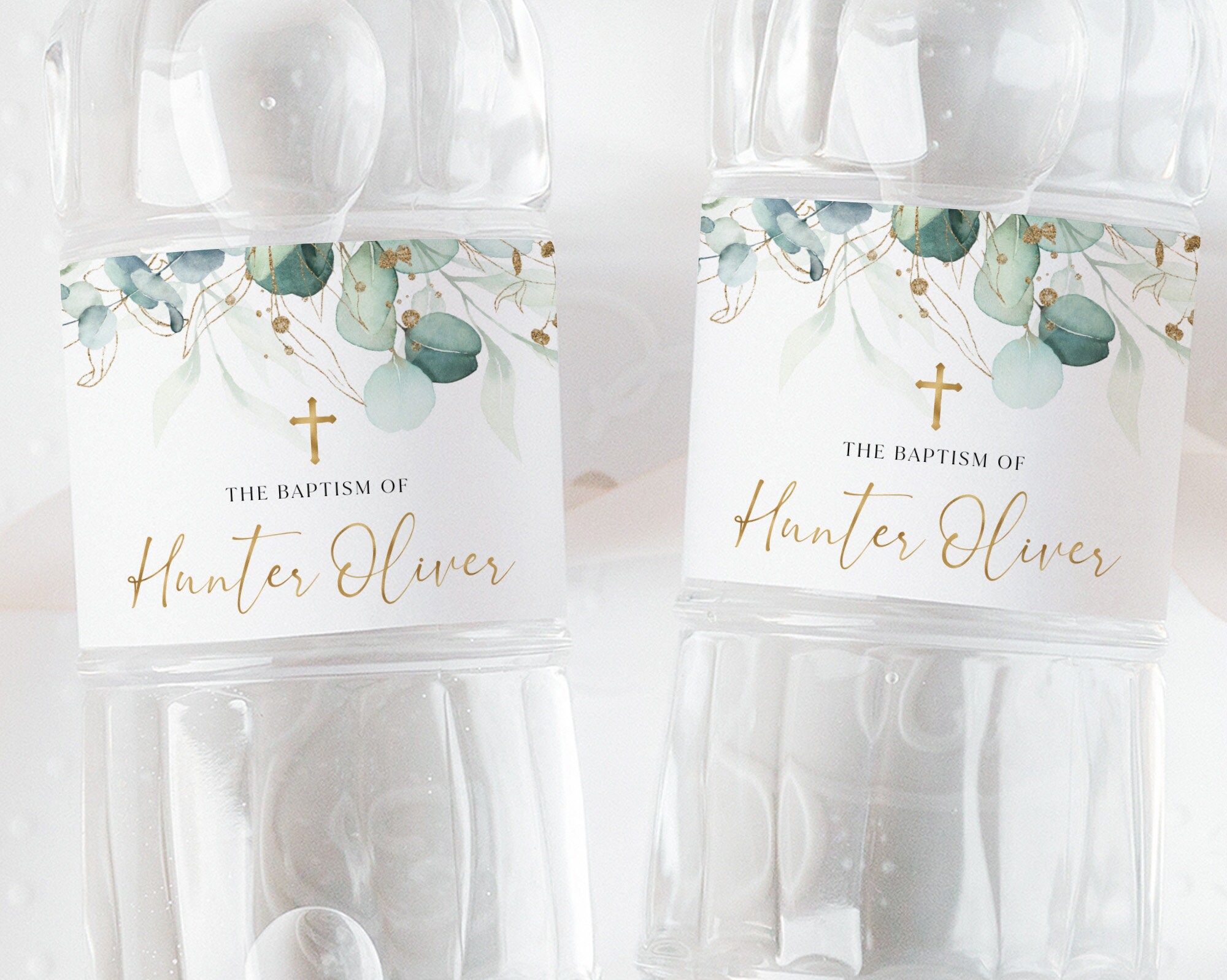 Baptism Water Bottle Label Christening Water Label Printable | Etsy