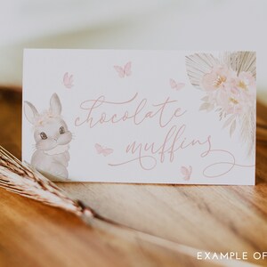Editable Food Labels, Some Bunny is One Food Label Card, 1st Birthday ...