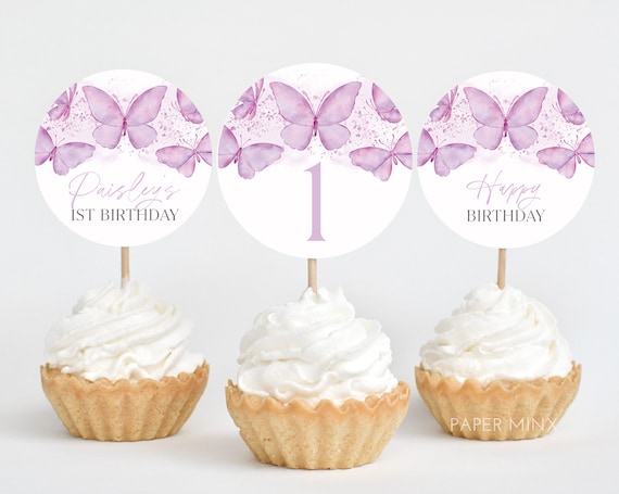 Butterfly Cupcake Toppers Printable Cupcake Topper Butterfly - Etsy