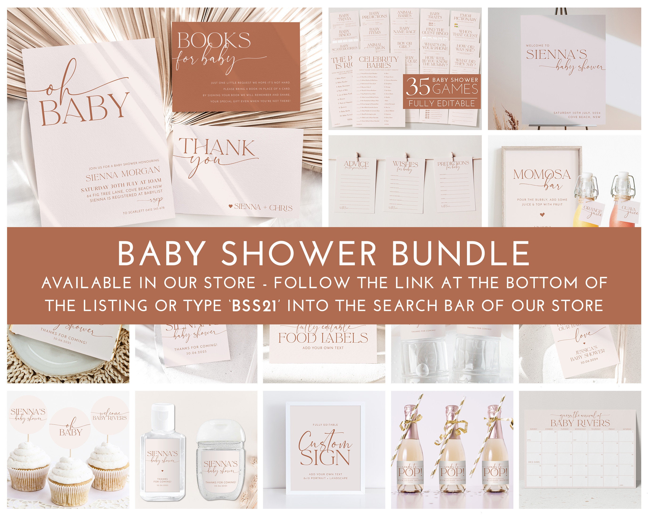 Boho Water Bottle Label Baby Shower Water Label Printable - Etsy