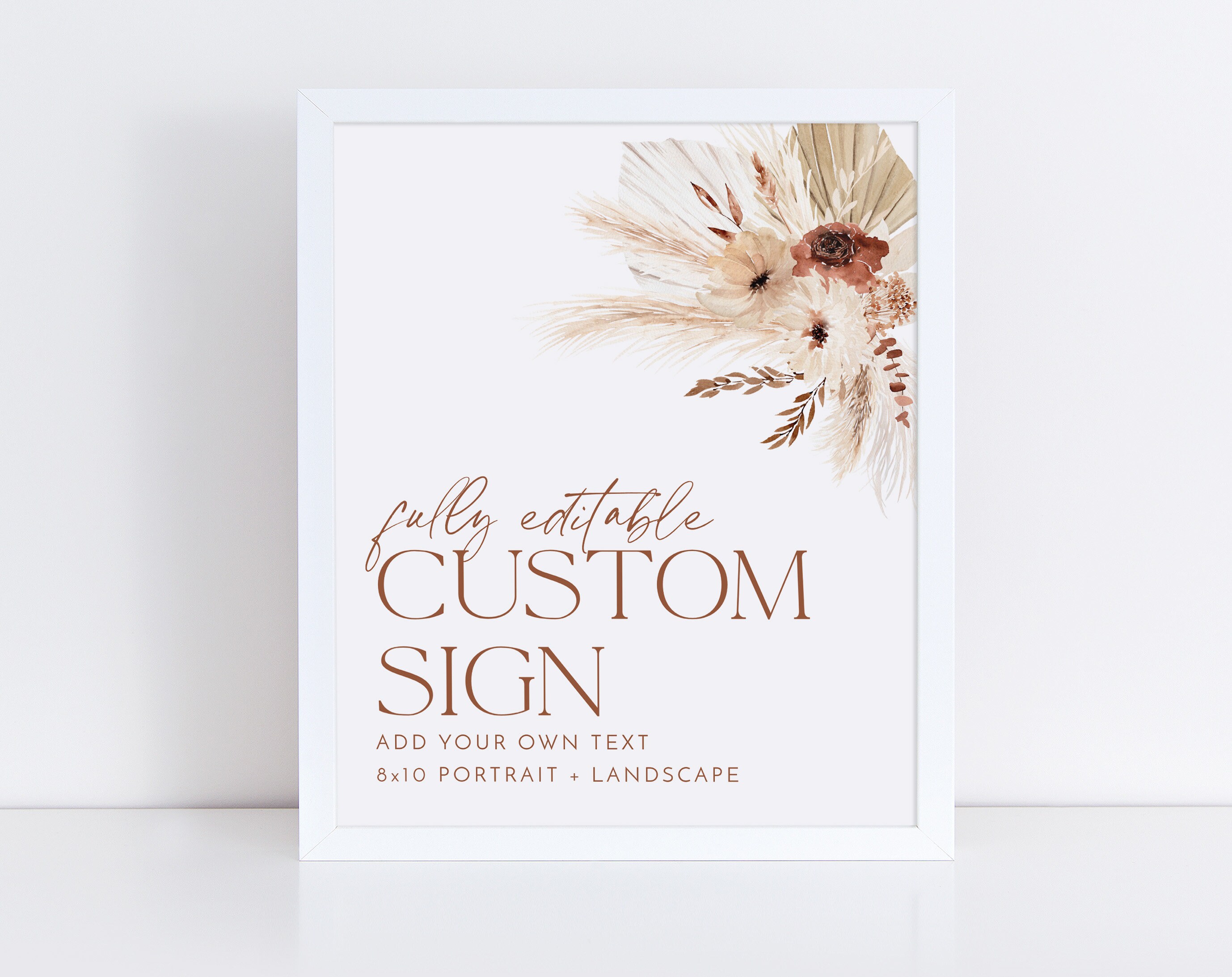 Boho Baby Shower Sign, Editable Baby Shower Terracotta Signs, Editable ...