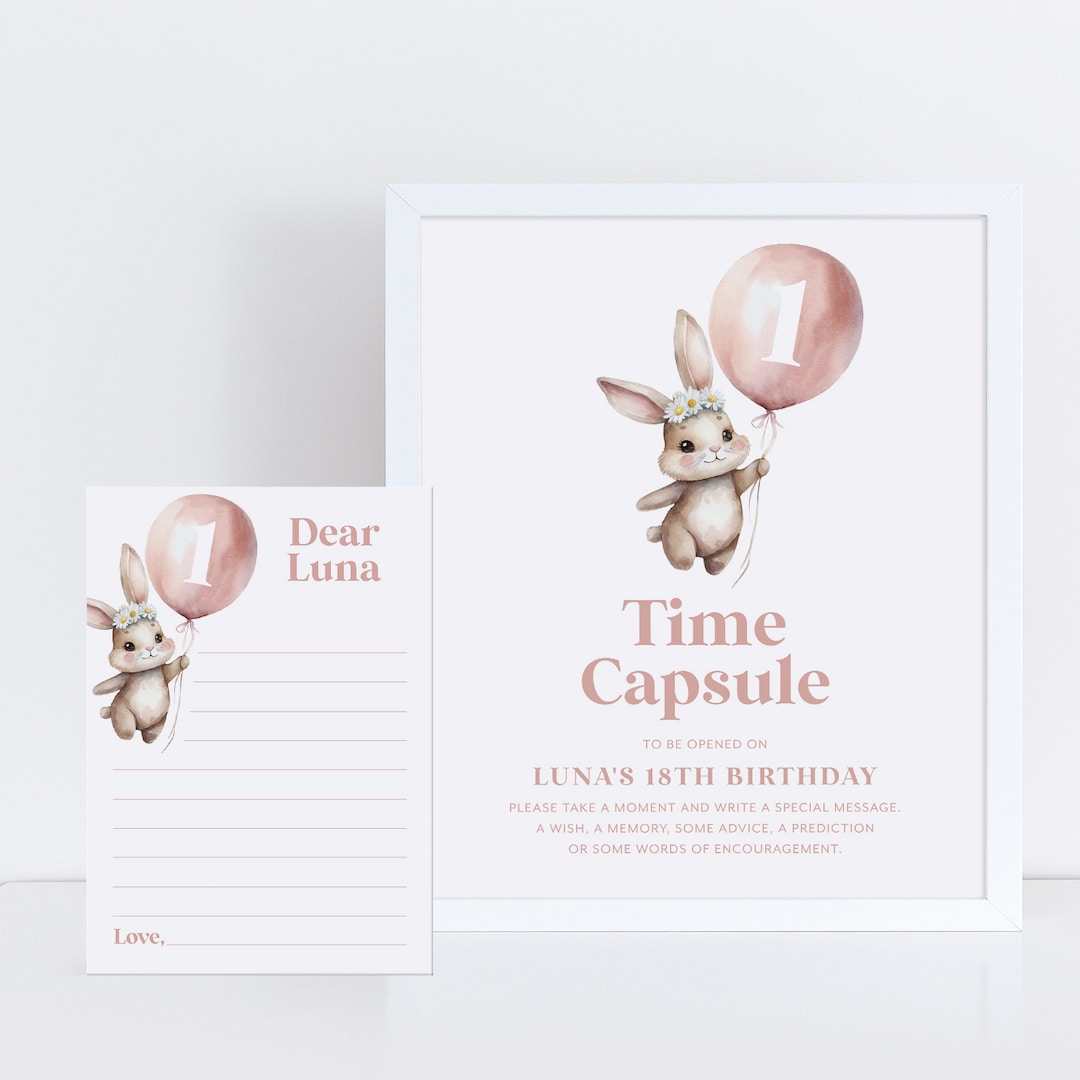Some Bunny Time Capsule, 1st Birthday Time Capsule Sign, Time Capsule ...