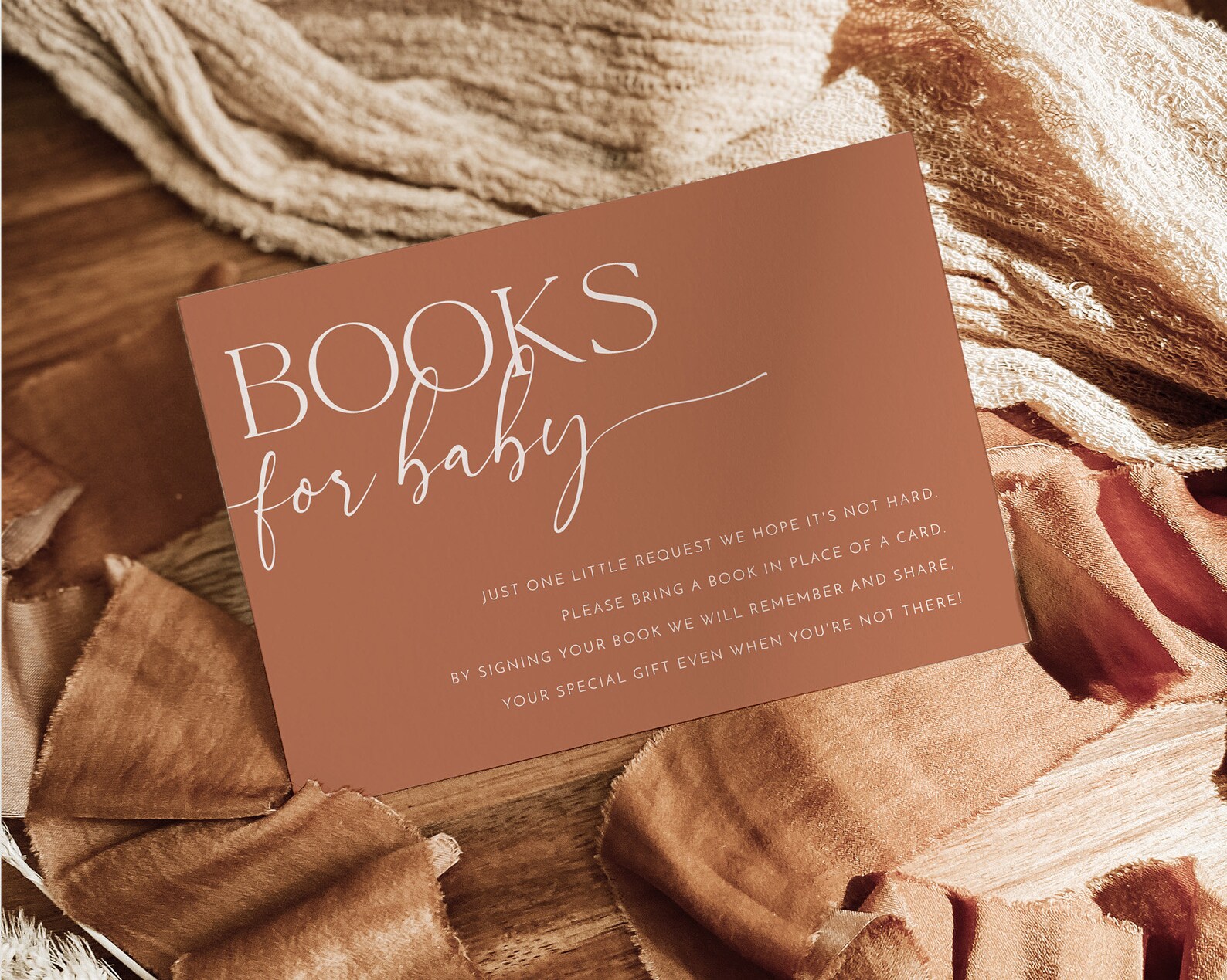 Books for Baby Card Printable, Book Request Card, Boho Baby Shower Book ...