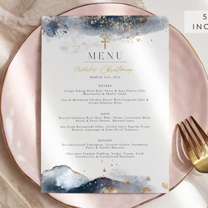 Christening Menu Template, Printable, Baptism Menu Template, Printable ...