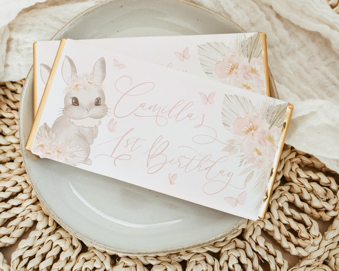 Some Bunny is One Chocolate Bar Wrapper, Printable Candy Bar Wrapper ...