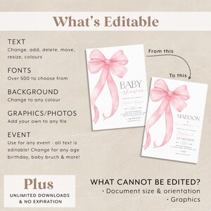 Pink Bow Baby Shower Due Date Calendar, Birth Date Sign, Baby Arrival ...