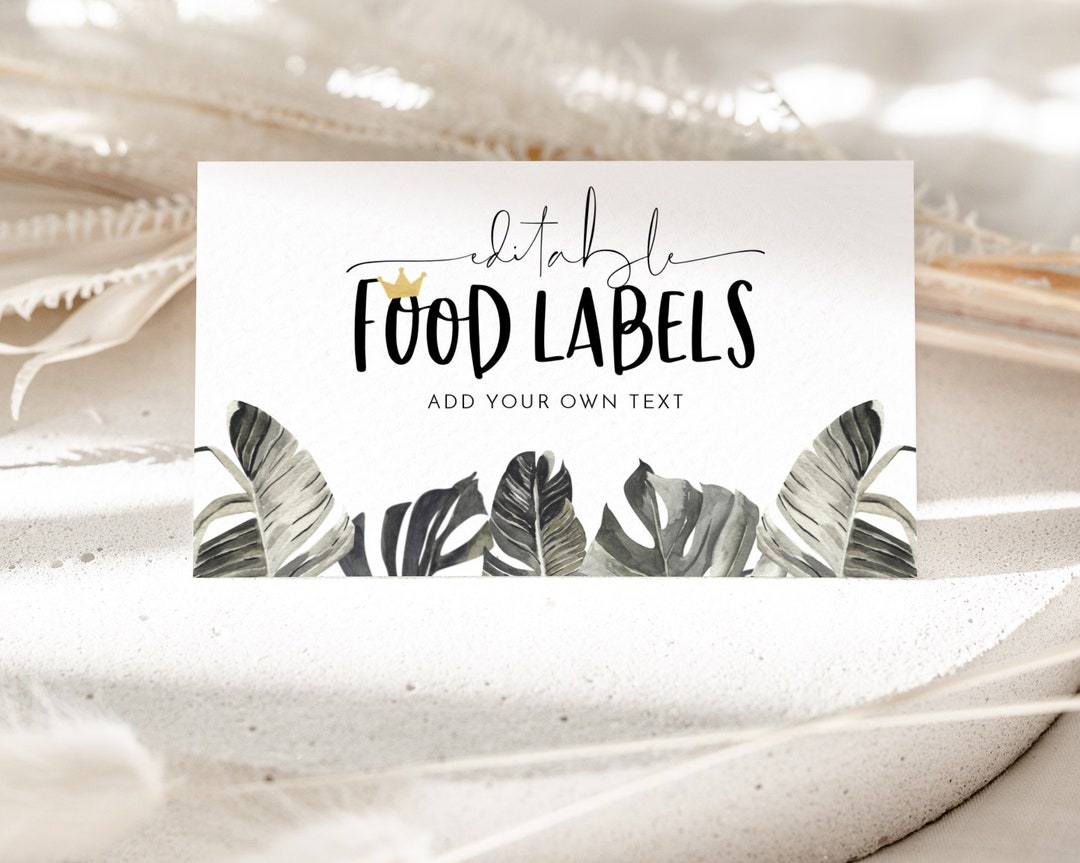 Wild Things Food Labels, Food Label Card, Food Tent Card, Birthday Food ...