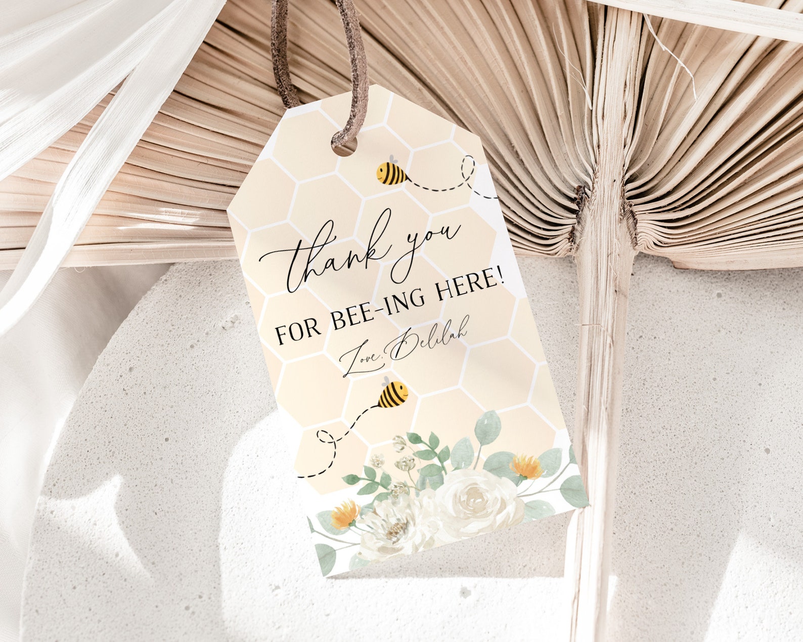 Bee Favour Tags Bee Birthday Thank You Tags 1st Bee Day | Etsy