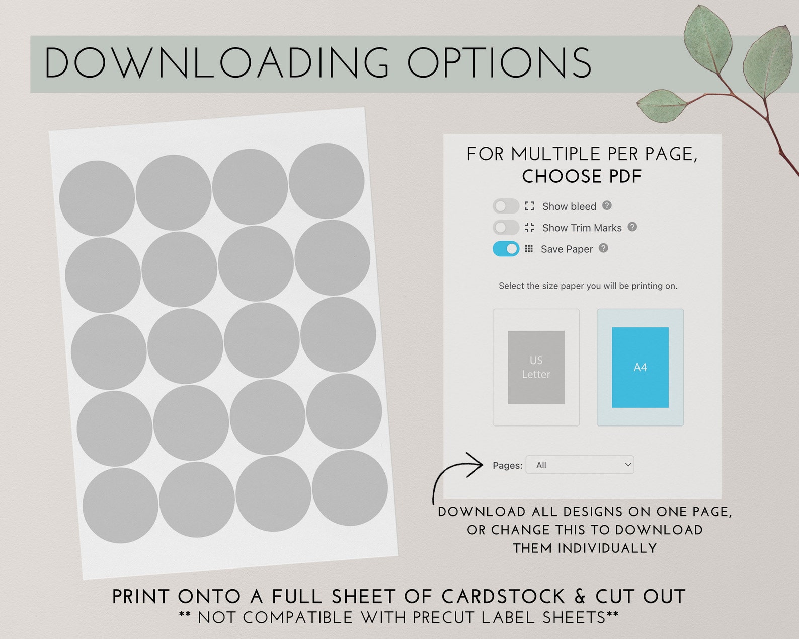 Greenery Cupcake Toppers, Bridal Shower Cupcake Toppers, Printable ...