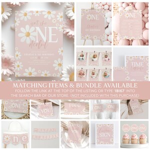 Daisy Cupcake Toppers Printable, Onederful Daisy 1st Birthday Toppers ...