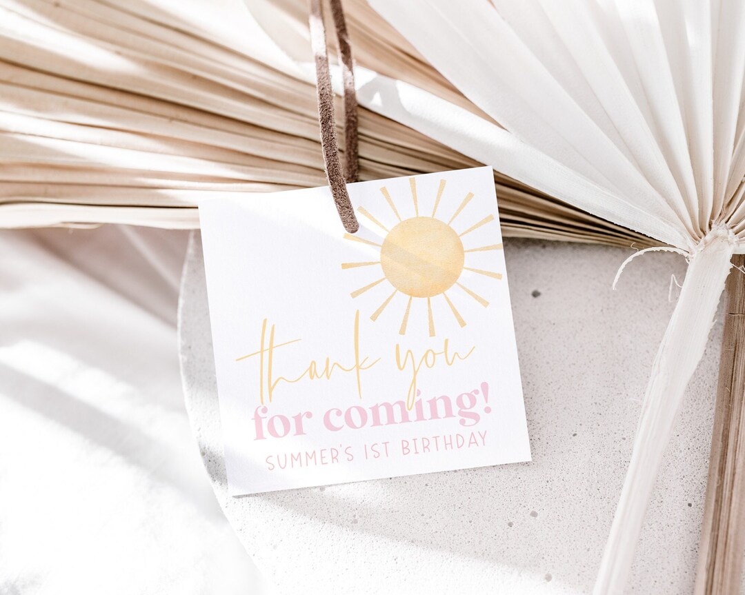 Sun Favor Tags, Editable Tags, Printable Favor Tags, Sunshine Birthday ...