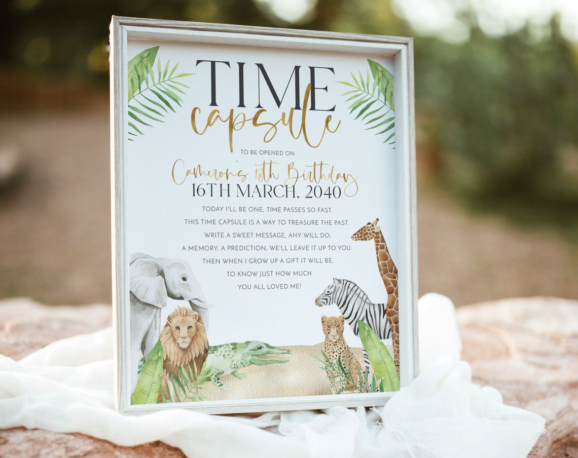 Time Capsule First Birthday 1st Birthday Time Capsule Sign - Etsy