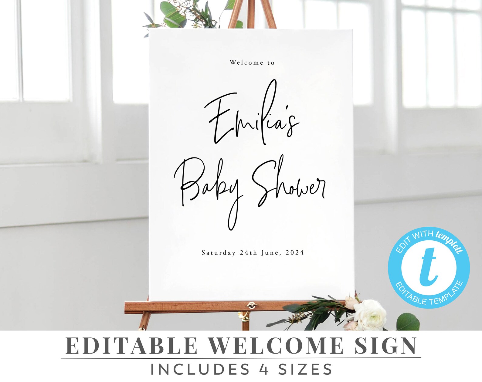 Printable Welcome Sign Editable Template Welcome Sign Baby | Etsy