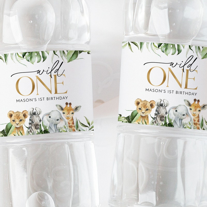 Safari Water Labels - Etsy