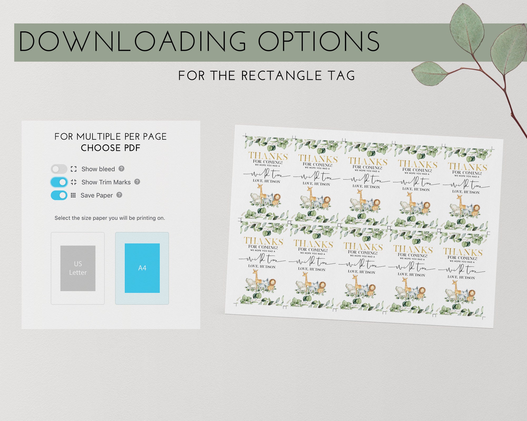 Wild One Favor Tags Wild One Birthday Thank You Tags | Etsy