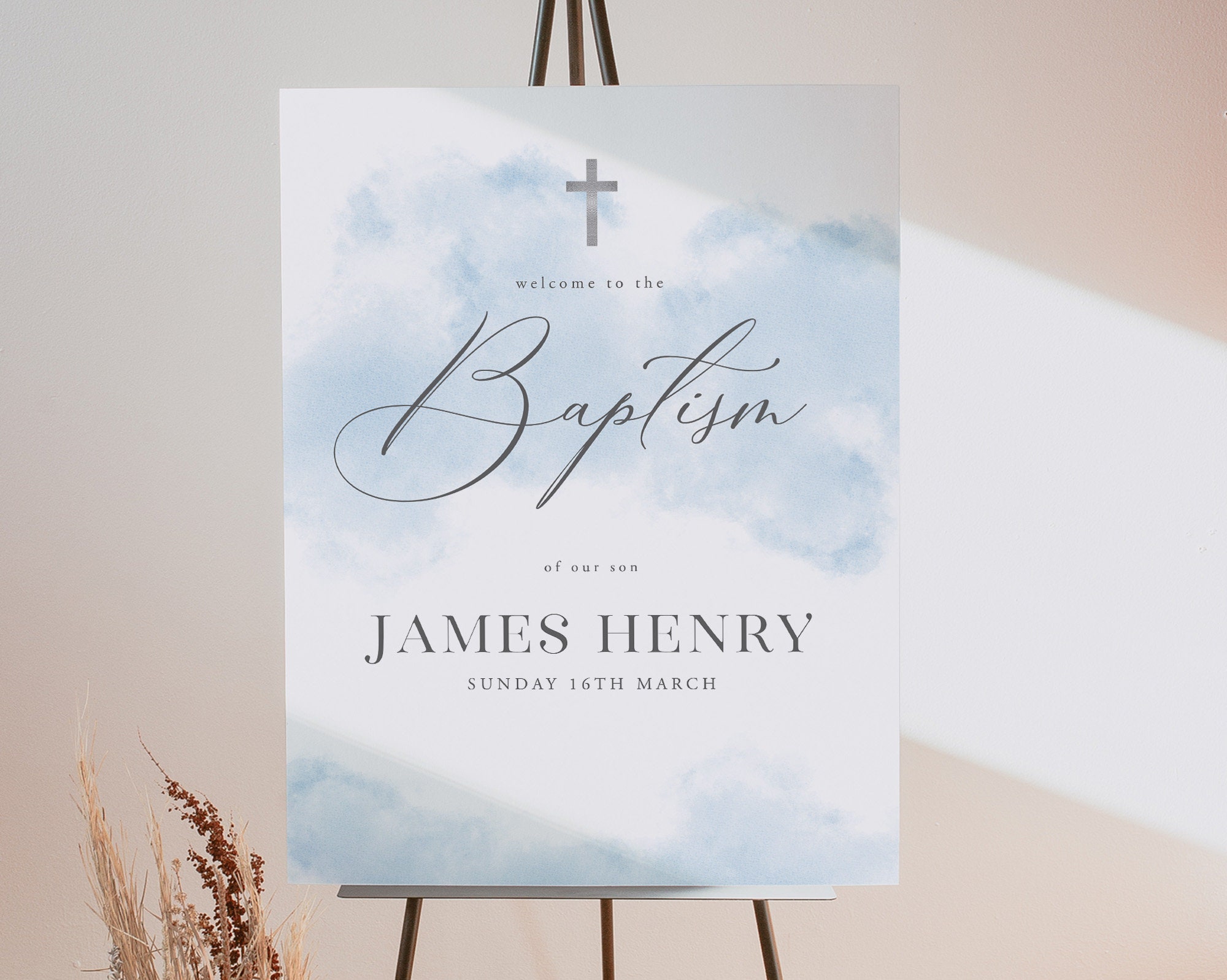 Baptism Welcome Sign Christening Welcome Sign Printable - Etsy