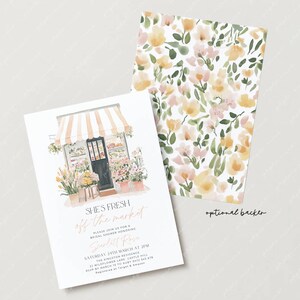 Flower Market Bridal Shower Invitation Template (canva Editable) - Etsy