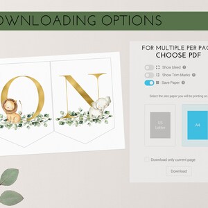 Wild One High Chair Banner Printable, 1st Birthday Banner for High ...