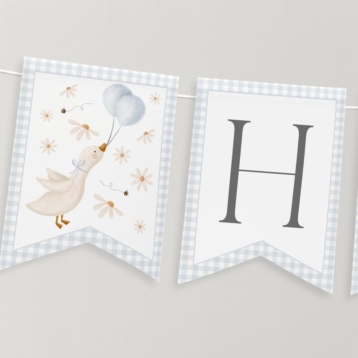 One Silly Goose 1st Birthday Banner Printable: Editable Party Decor ...