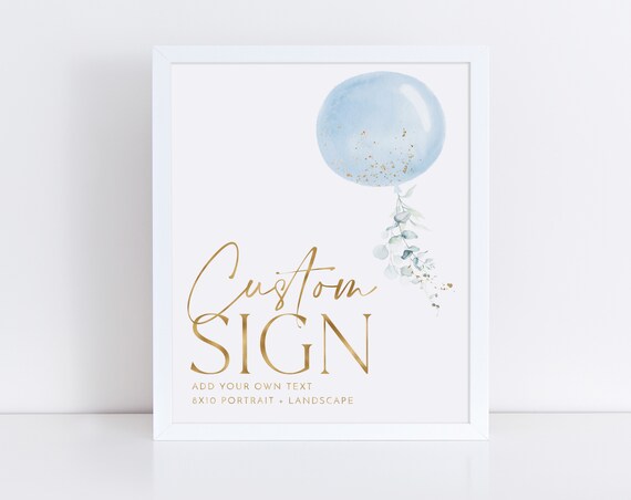 Baby Shower Signs Boy Blue Baby Shower Sign Blue Baby Shower - Etsy