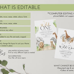 Wild One Food Labels, Safari Food Label Card, Food Tent Card, Birthday ...