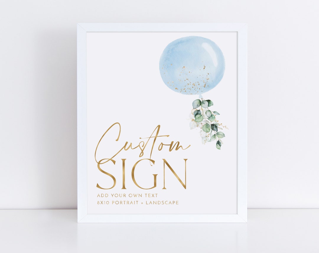 Baby Shower Signs Boy, Blue Baby Shower Sign, Blue Baby Shower Editable ...