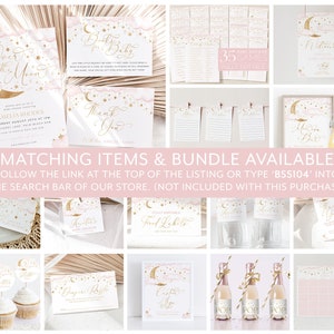 Printable Moon Stars Favor Tags, Pink Over the Moon Baby Shower Tags ...