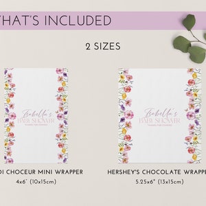 Floral Chocolate Wrapper Printable, Candy Bar Wrapper Template ...