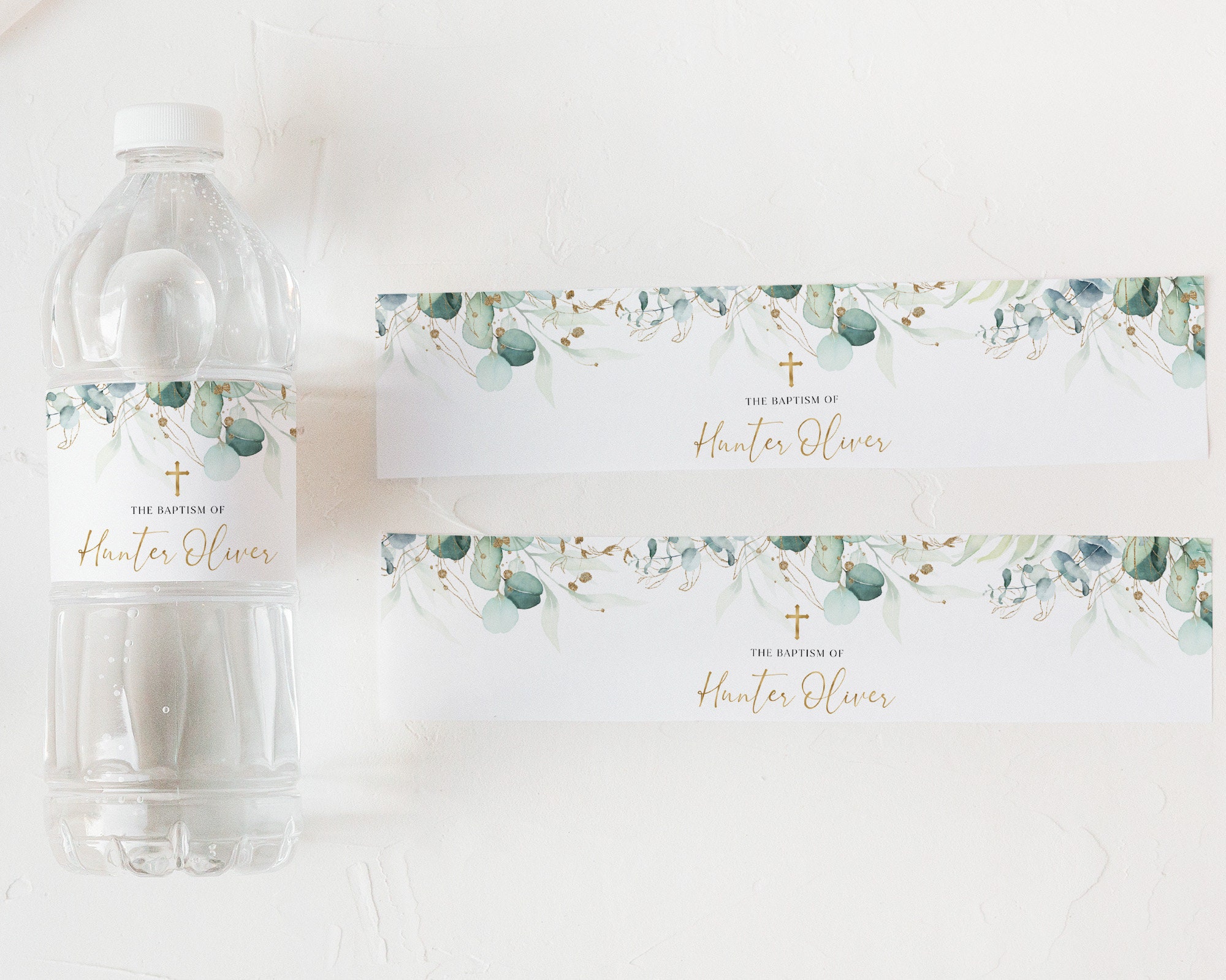 Baptism Water Bottle Label Christening Water Label Printable | Etsy