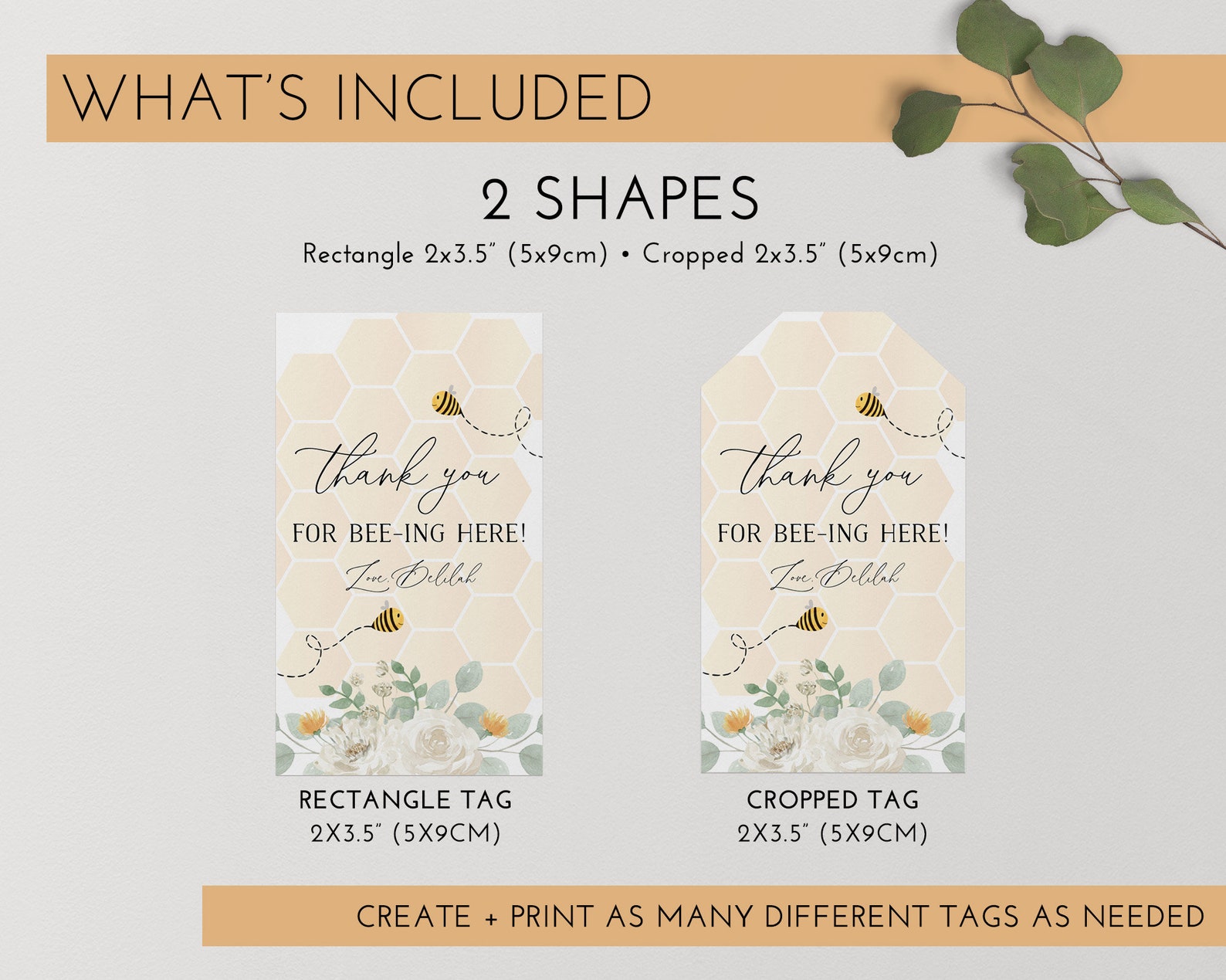 Bee Favour Tags Bee Birthday Thank You Tags 1st Bee Day | Etsy