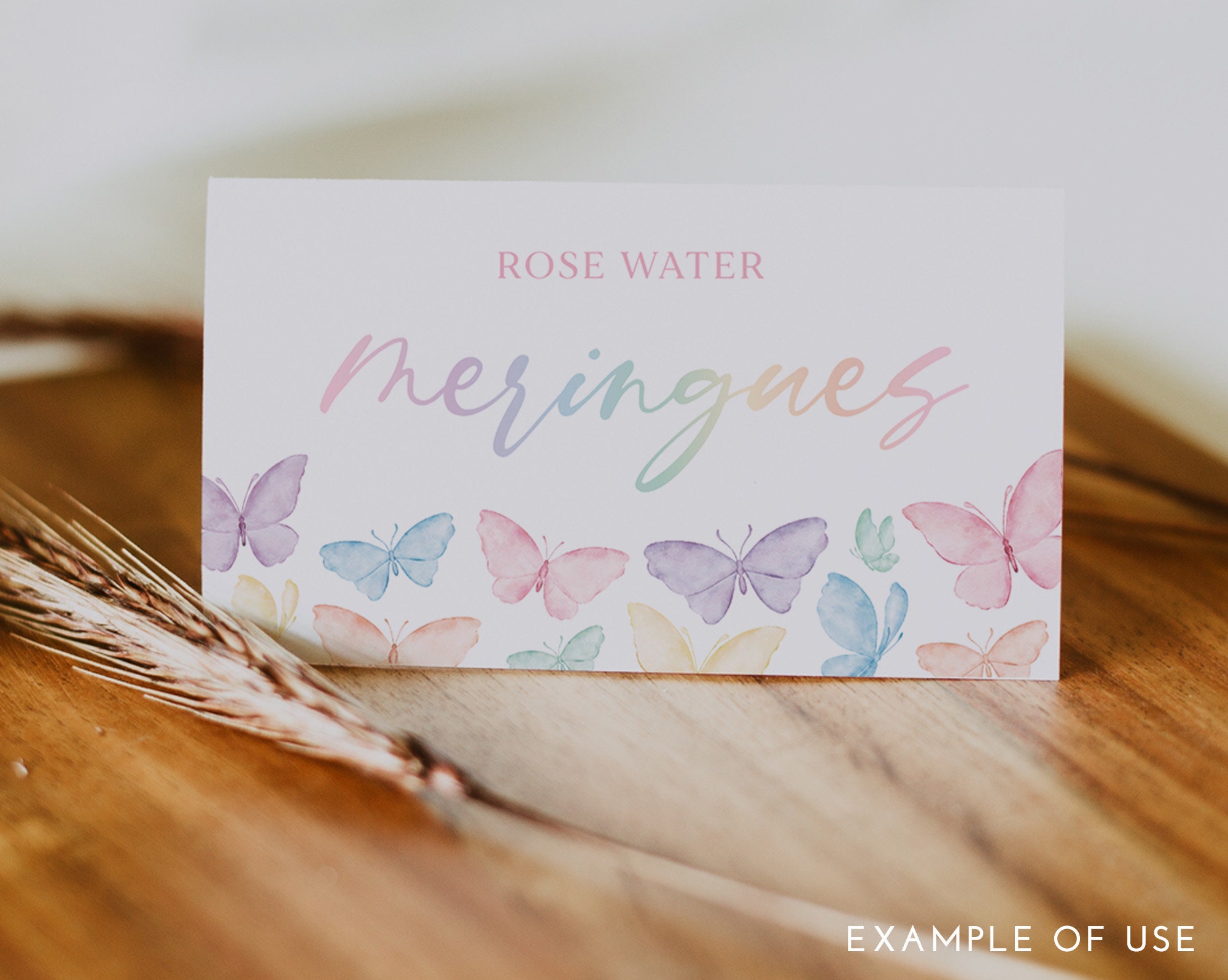 Editable Food Labels Rainbow Butterfly Food Label Card 1st - Etsy