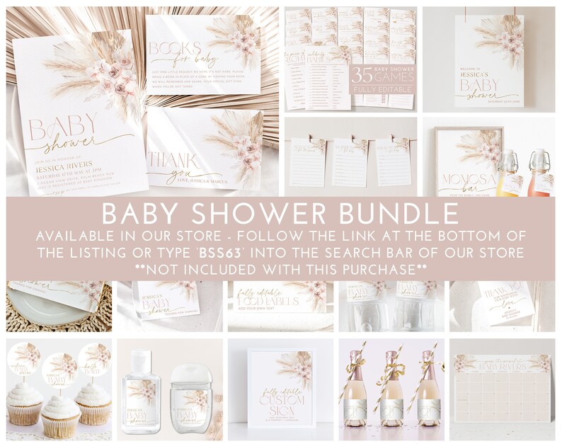 Boho Water Bottle Label, Boho Baby Shower Water Labels, Printable Water ...