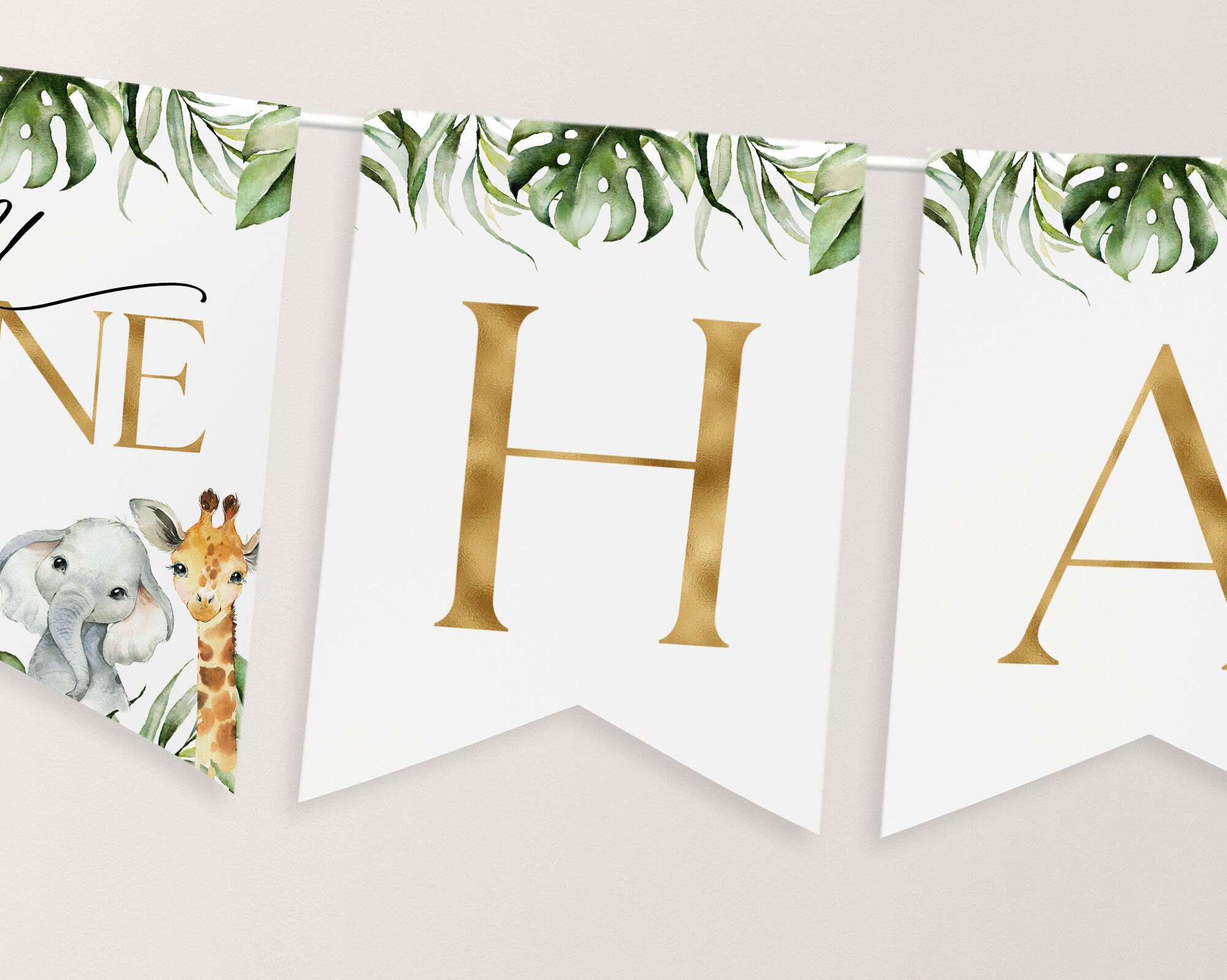 Wild One Birthday Banner Happy Birthday Banner Printable - Etsy