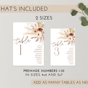 Boho Table Numbers, Bridal Shower Table Numbers, Boho Table Numbers ...