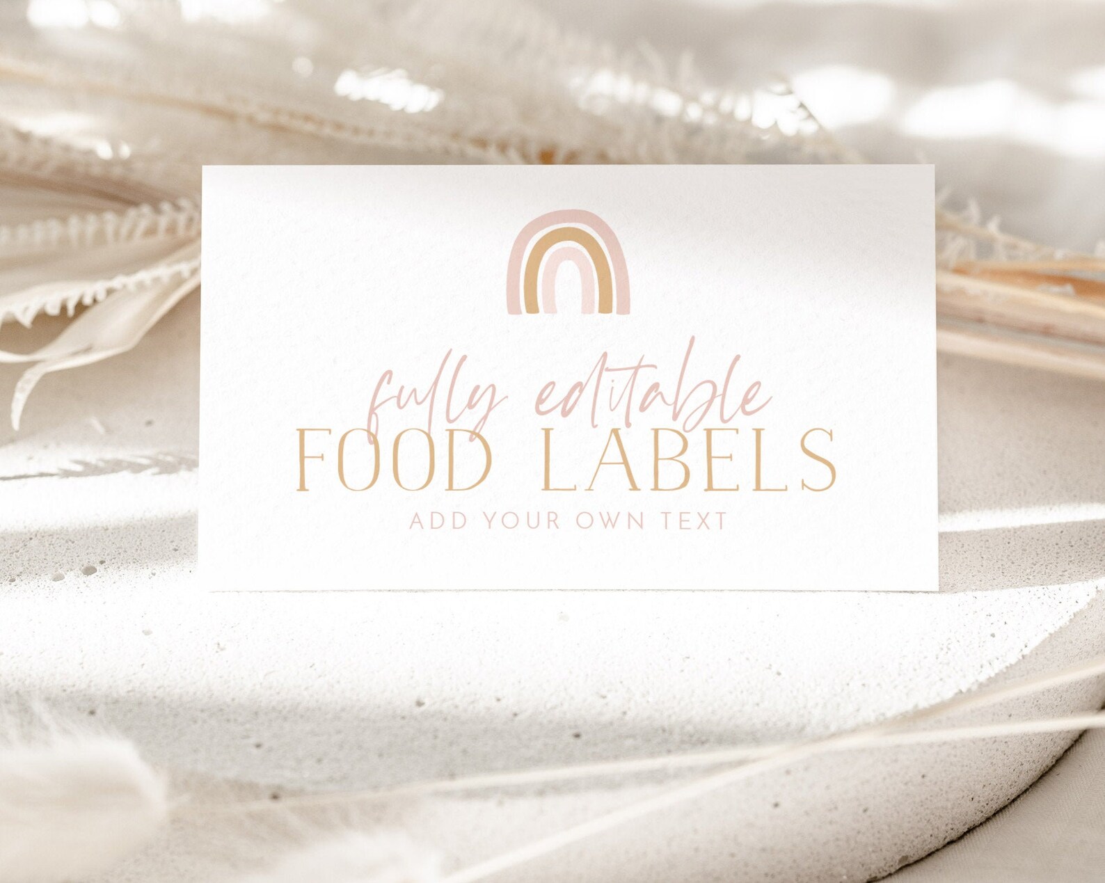 Rainbow Food Labels Rainbow Food Label Card Food Tent Card - Etsy