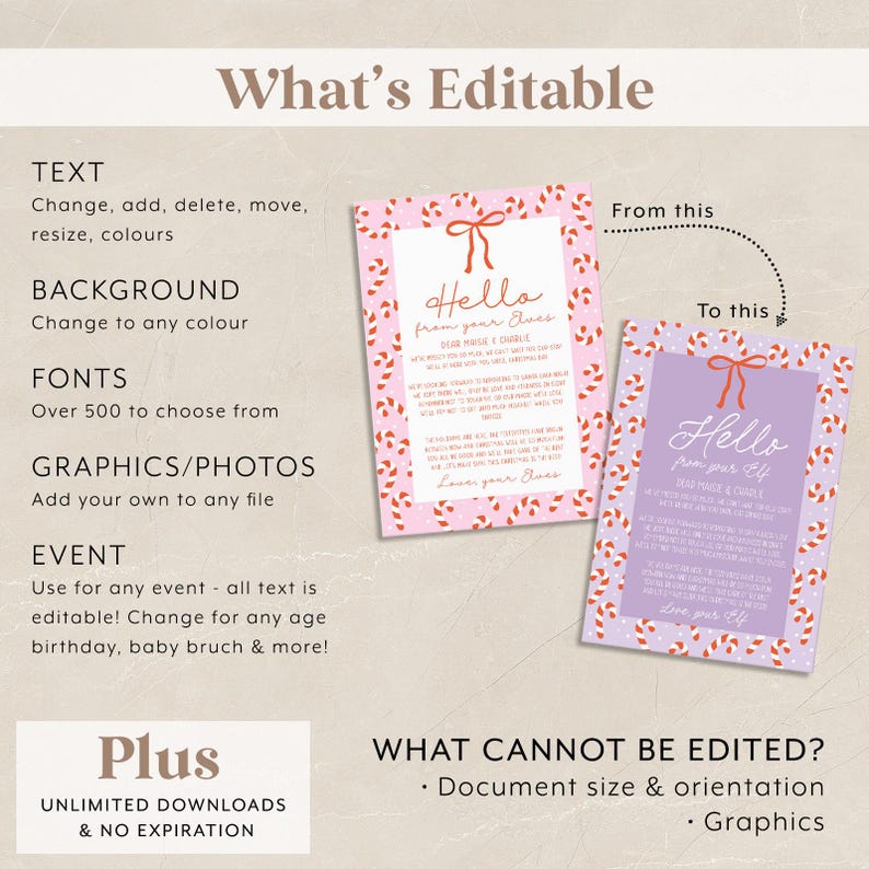 Elf Arrival Letter and Departure Letter Printable, Hello and Goodbye ...